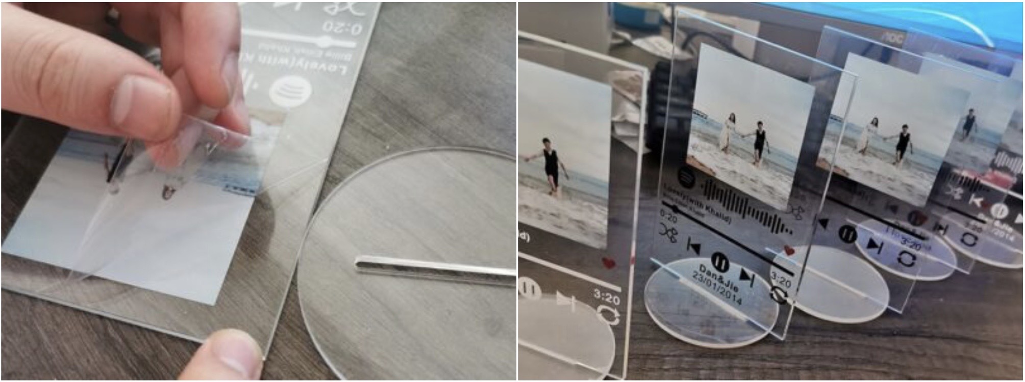 Custom Acrylic Spotify Code Music Board with Stand Base - Hamfai