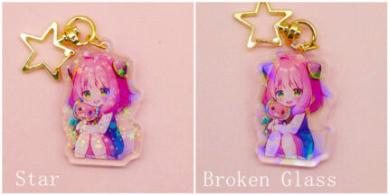 Custom Holographic Keychain | Holographic Acrylic Charms - Hamfai