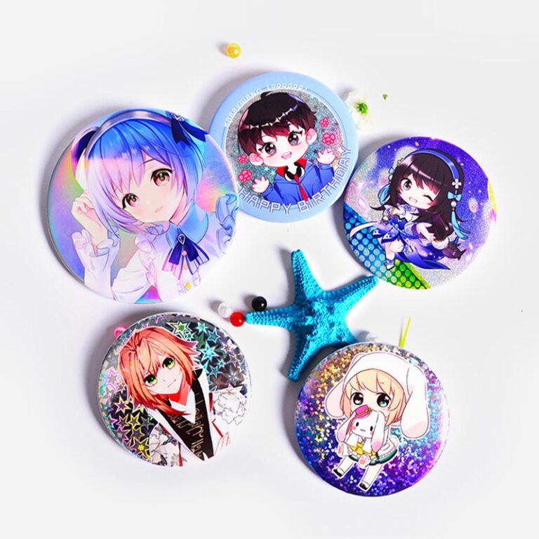 Custom Button Pins | Anime Round Tinplate Buttons - Hamfai