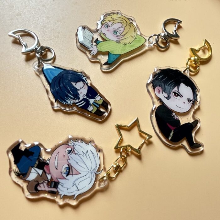 Game Characters Glitter Epoxy Keychain - Hamfai